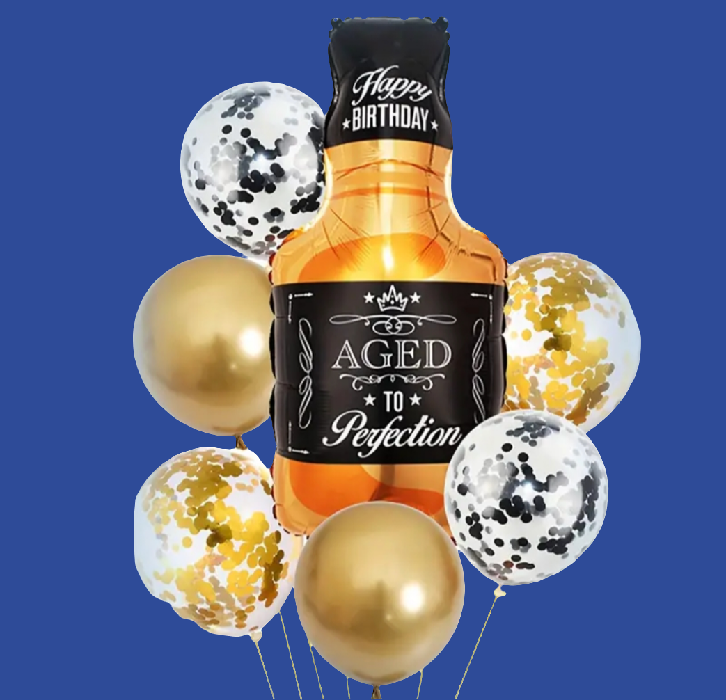 Aged to perfection 5 piece Bouquet – Balloons by "The Box"